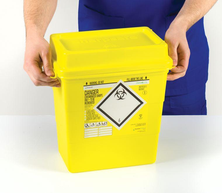 11 Litre Clinisafe Sharps Container (Pack of 2) – HandyProducts.co.uk