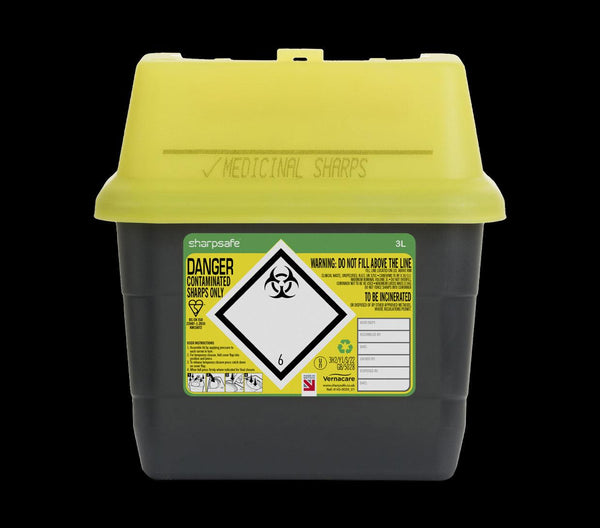 3 Litre Yellow Sharps Container (Pack of 2) – HandyProducts.co.uk