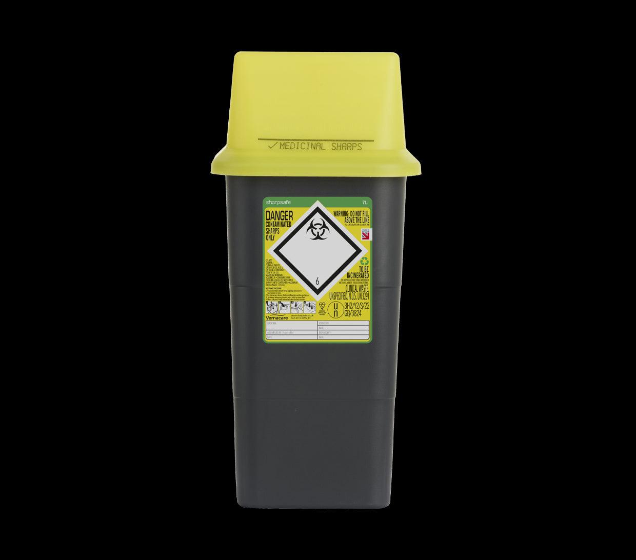 7 Litre Yellow Sharps Container (Pack of 2) – HandyProducts.co.uk
