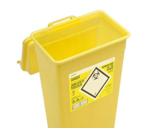 XL 25 Litre Yellow Sharps Container (Pack of 2) – HandyProducts.co.uk